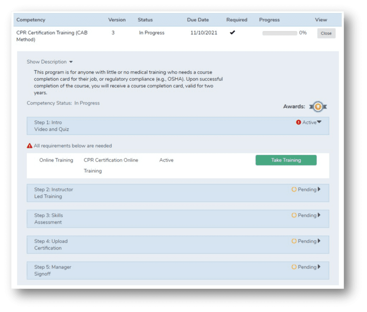 CABEM Competency Manager | Real-Time Progress Tracking