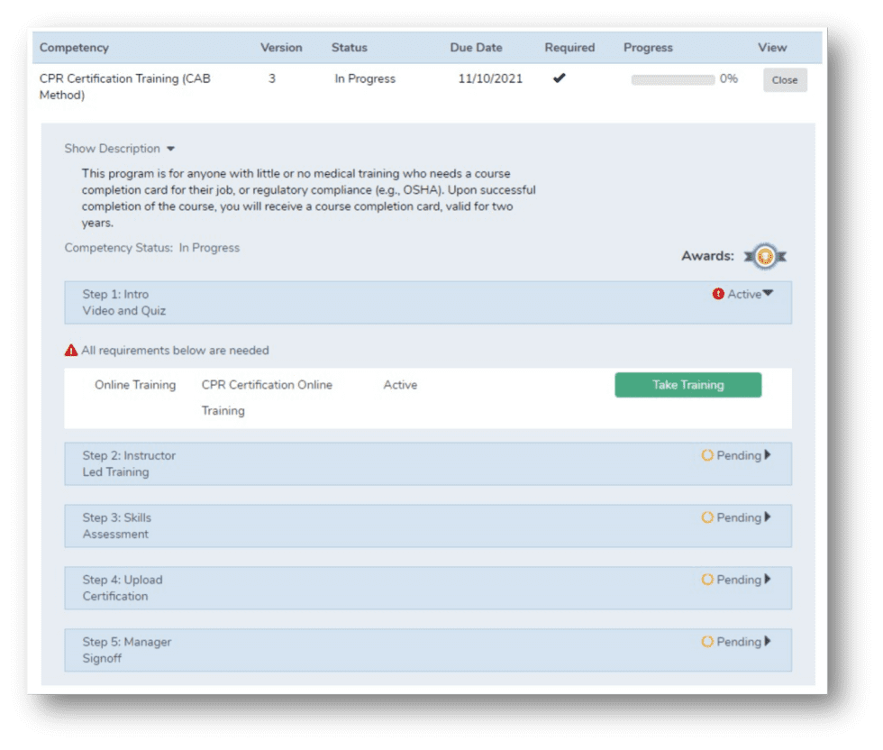 CABEM Competency Manager | Real-Time Progress Tracking